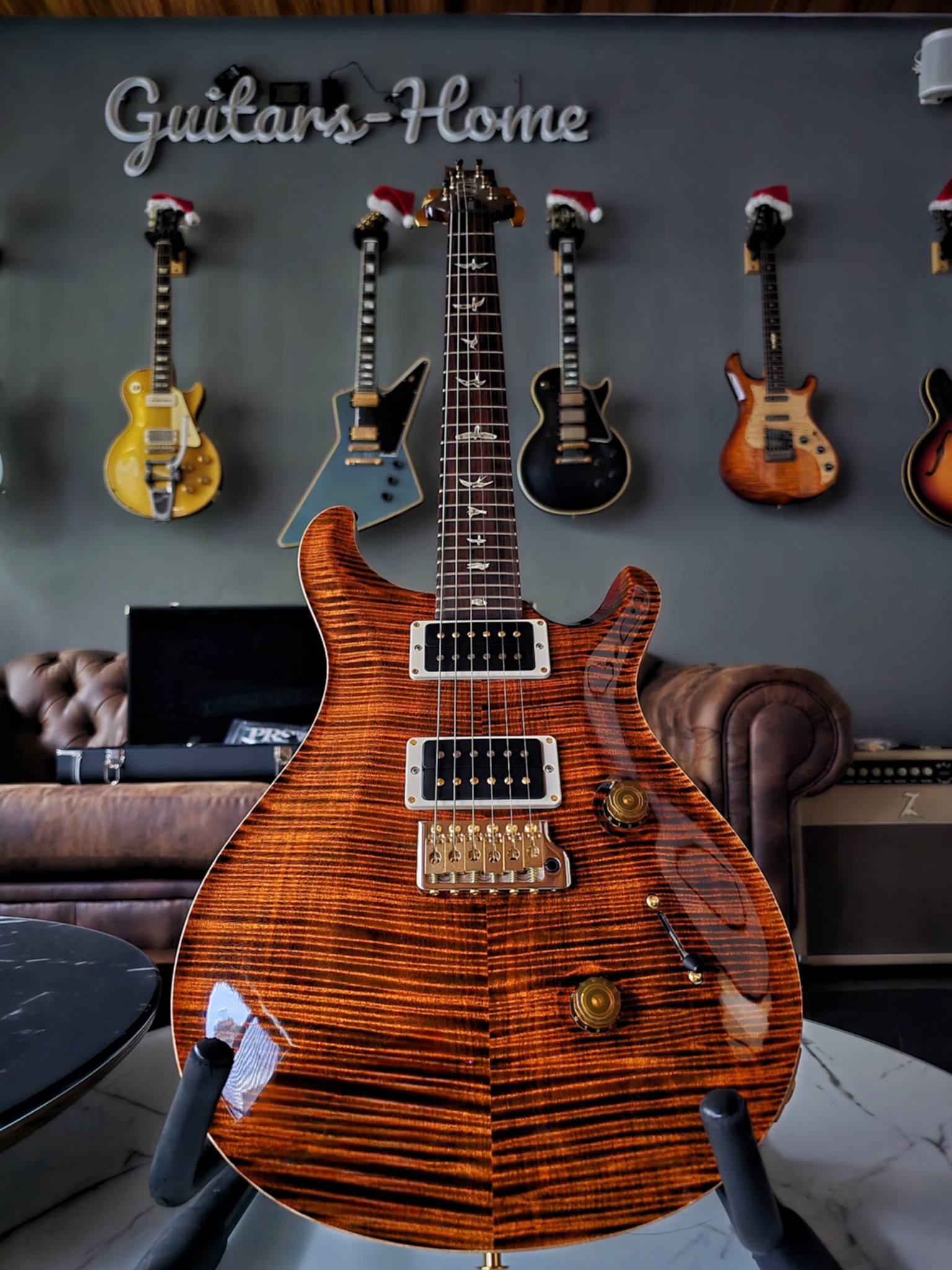 PRS Custom 24 Orange Tiger 10 Top 2024 - Guitars Home